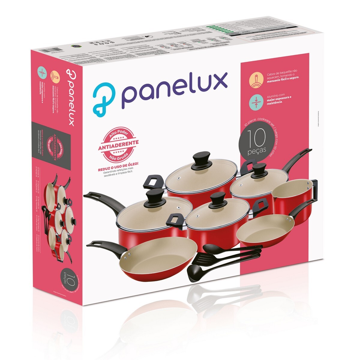 Conjunto Panelas Alumínio 10 Peças Alcast - ALCAST