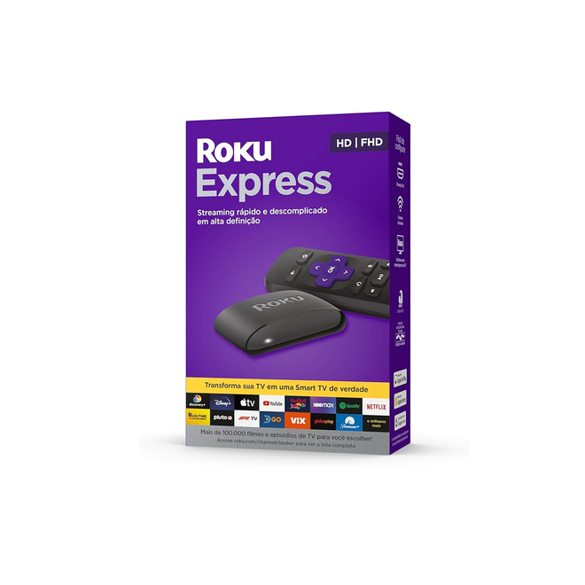 SMART TV ROKU EXPRESS STREAMING PLAYER 3960BR FULL HD WIFI - ROKU