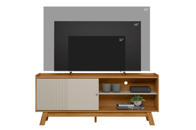 RACK LINEA AURUM 160CM NATURE OFF WHITE - A classificar