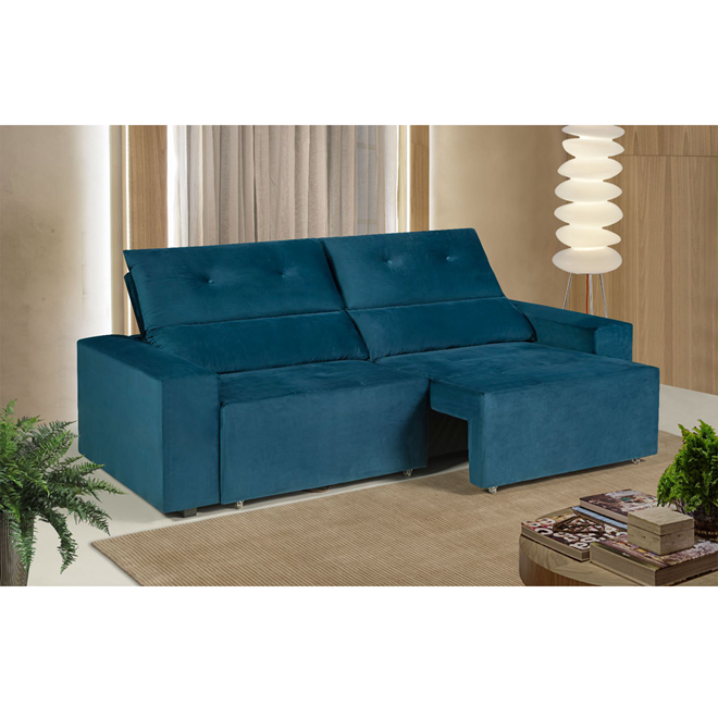 SOFÁ BERFLEX AUSTRIA 2,10 AZUL - BERFLEX