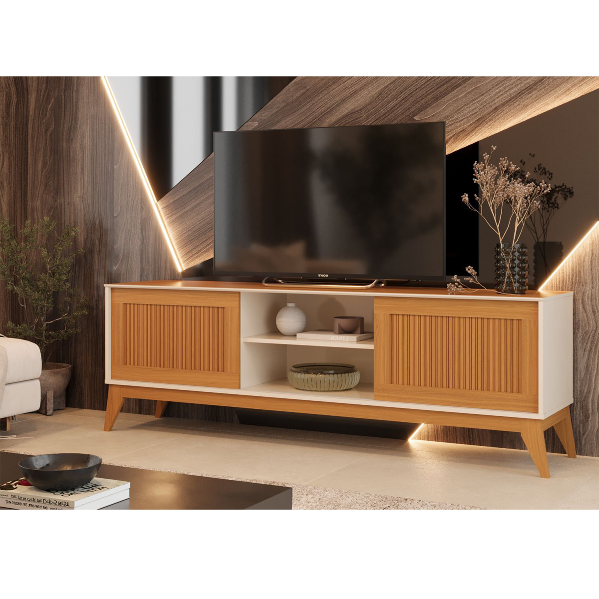 RACK EDN KING 1,80 OFF WHITE CEDRO - EDN